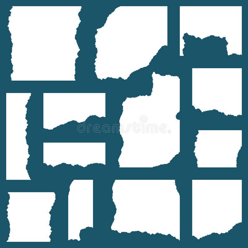 Blank Torn of Paper Element Stock Vector - Illustration of cutout ...