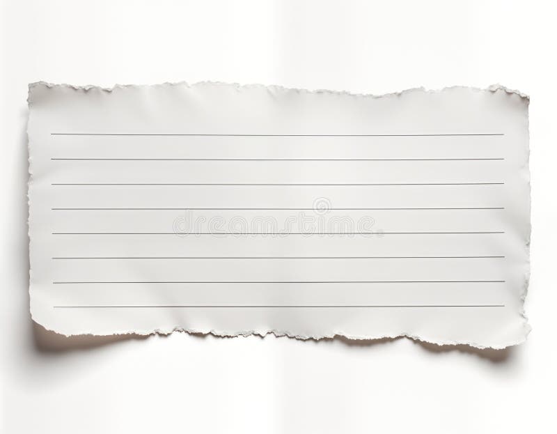 Blank Torn Sheet of Paper with Lined Writing. Ideal for Taking Notes ...