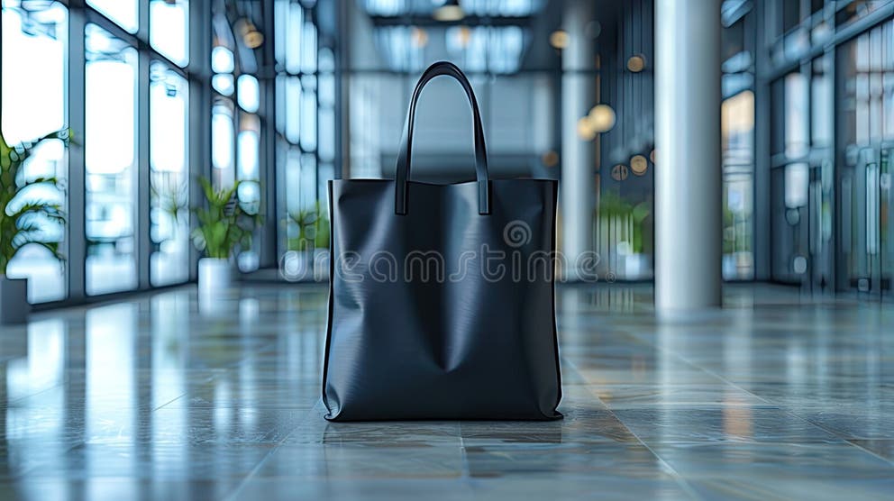 A Blank Tote Bag Mockup Template in a Realistic Setting, Featuring ...