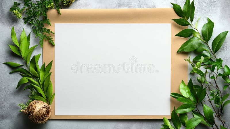 Blank Tracing Paper Surrounded by Green Leaves and Natural Elements ...