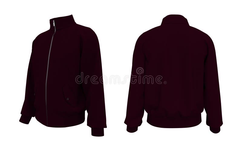 Blank Tracksuit Top Mockup, Track Side and Back Views, 3d Illustration ...