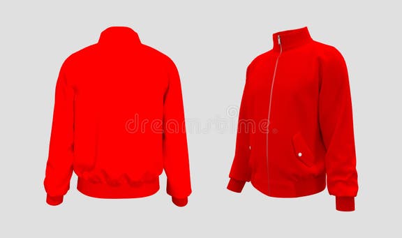 Blank Tracktop Jacket Mockup, 3d Illustration, 3d Rendering Stock ...