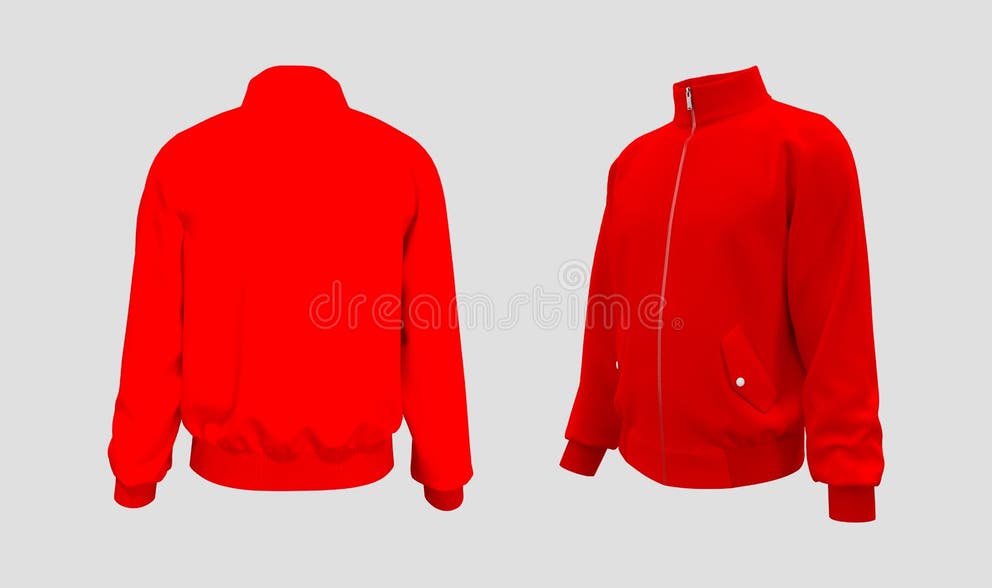 Blank Tracktop Jacket Mockup, 3d Illustration, 3d Rendering Stock ...