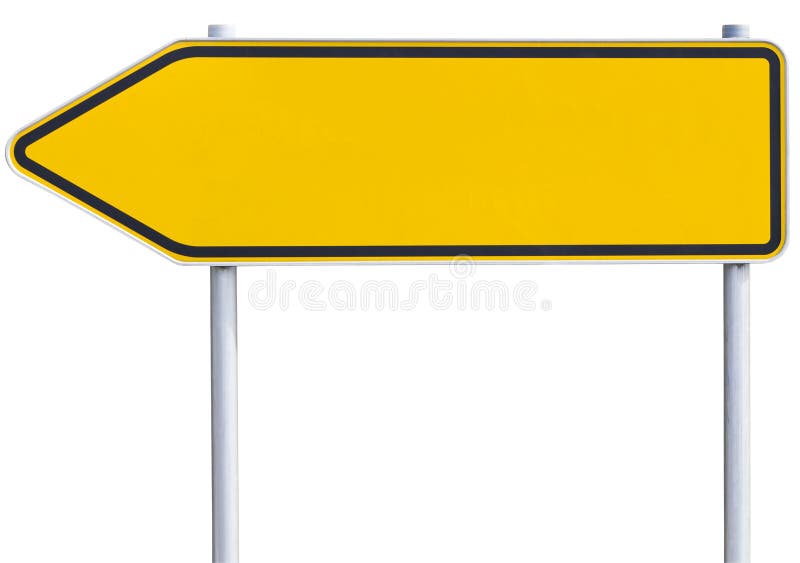 Blank Traffic Sign - Left Arrow Stock Photo - Image of communications ...