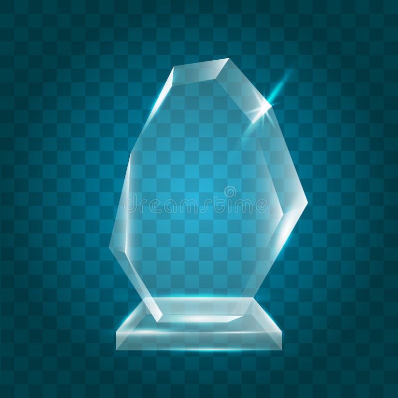 Blank Transparent Vector Acrylic Glass Trophy Award Template_22 Stock ...