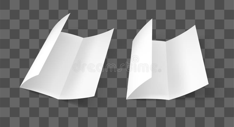 Blank Tri Fold Paper Brochure Mockup. Flyer Design Template On ...