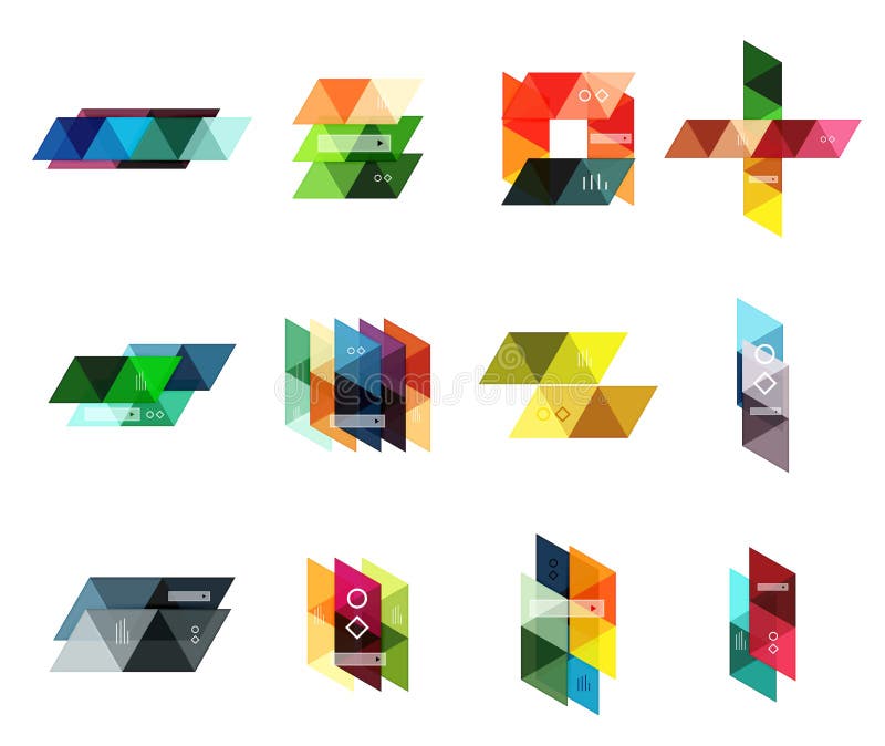 Blank Triangle Infographic Backgrounds Stock Vector - Illustration of ...