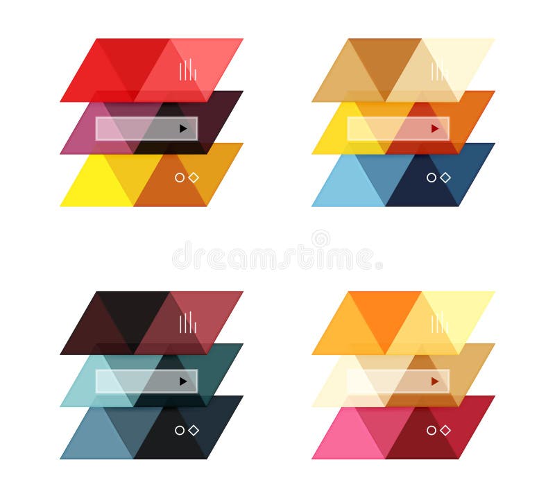 Blank Triangle Infographic Backgrounds Stock Vector - Illustration of ...