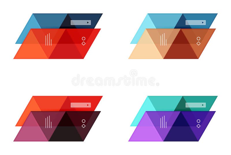 Blank Triangle Infographic Backgrounds Stock Vector - Illustration of ...