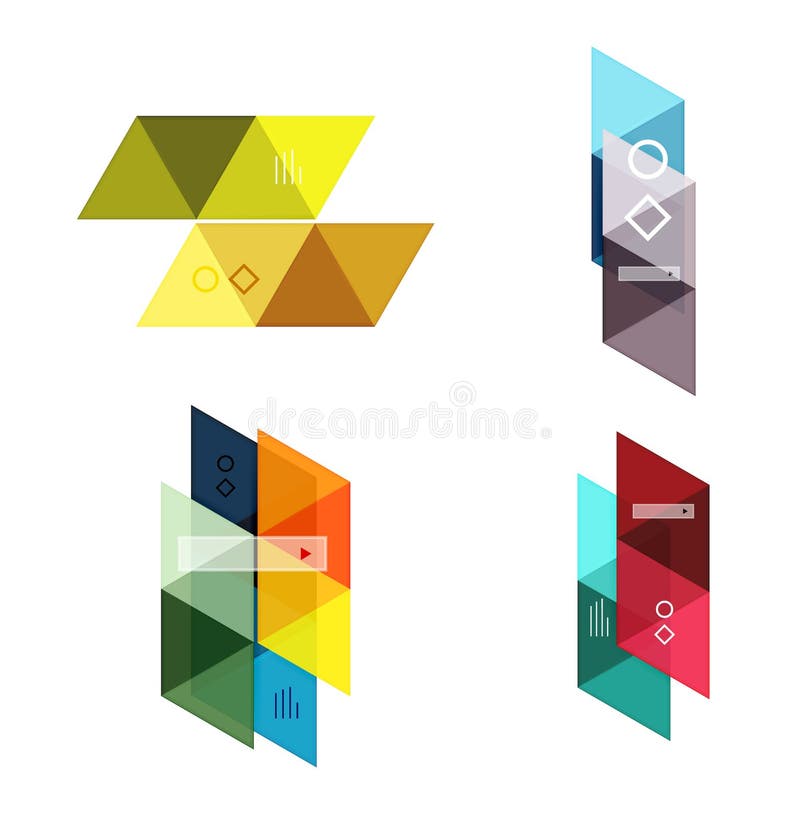 Blank Triangle Infographic Backgrounds Stock Vector - Illustration of ...