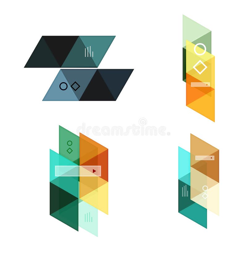 Blank Triangle Infographic Backgrounds Stock Vector - Illustration of ...