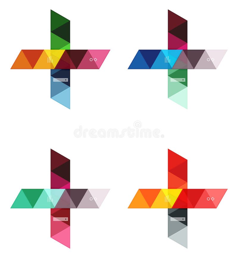 Blank Triangle Infographic Backgrounds Stock Vector - Illustration of ...