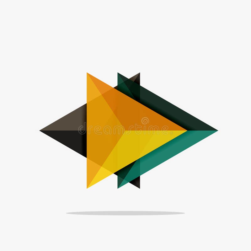 Blank Triangle Layout Business Template Stock Vector - Illustration of ...