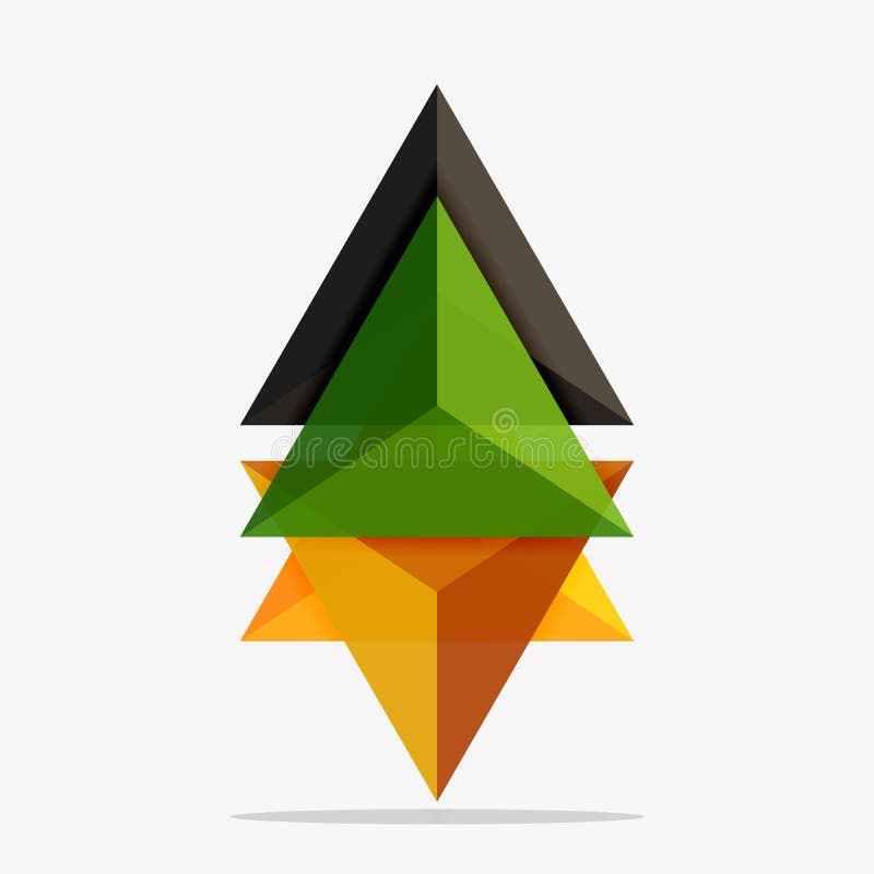 Blank Triangle Layout Business Template Stock Vector - Illustration of ...