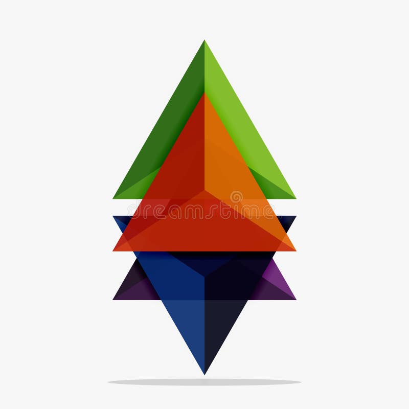 Blank Triangle Layout Business Template Stock Vector - Illustration of ...