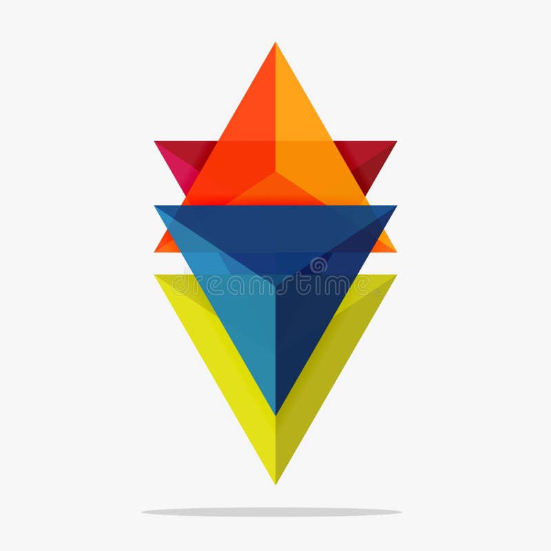 Blank Triangle Layout Business Template Stock Vector - Illustration of ...