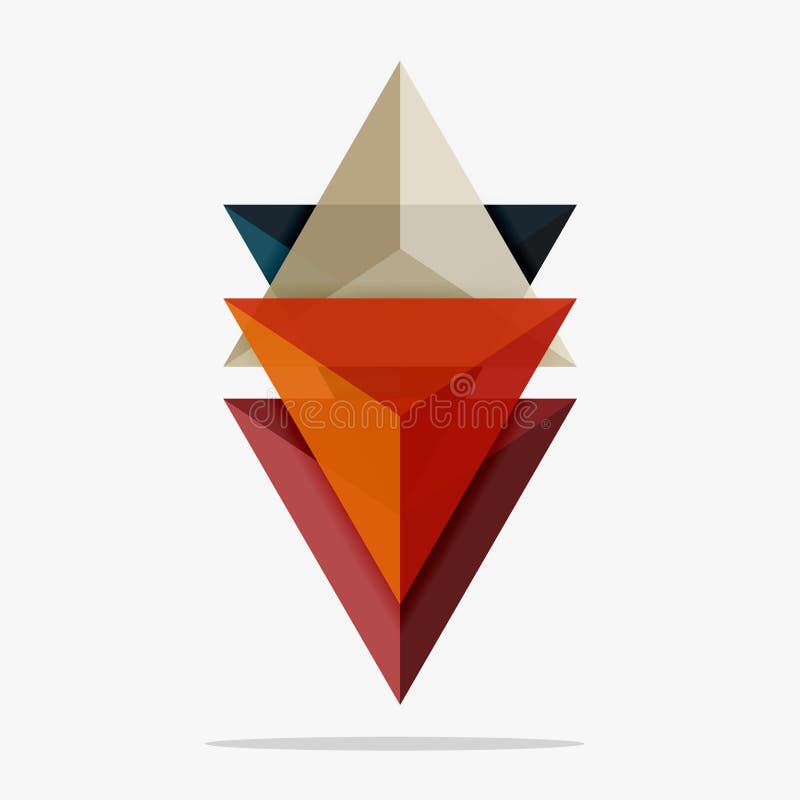 Blank Triangle Layout Business Template Stock Vector - Illustration of ...