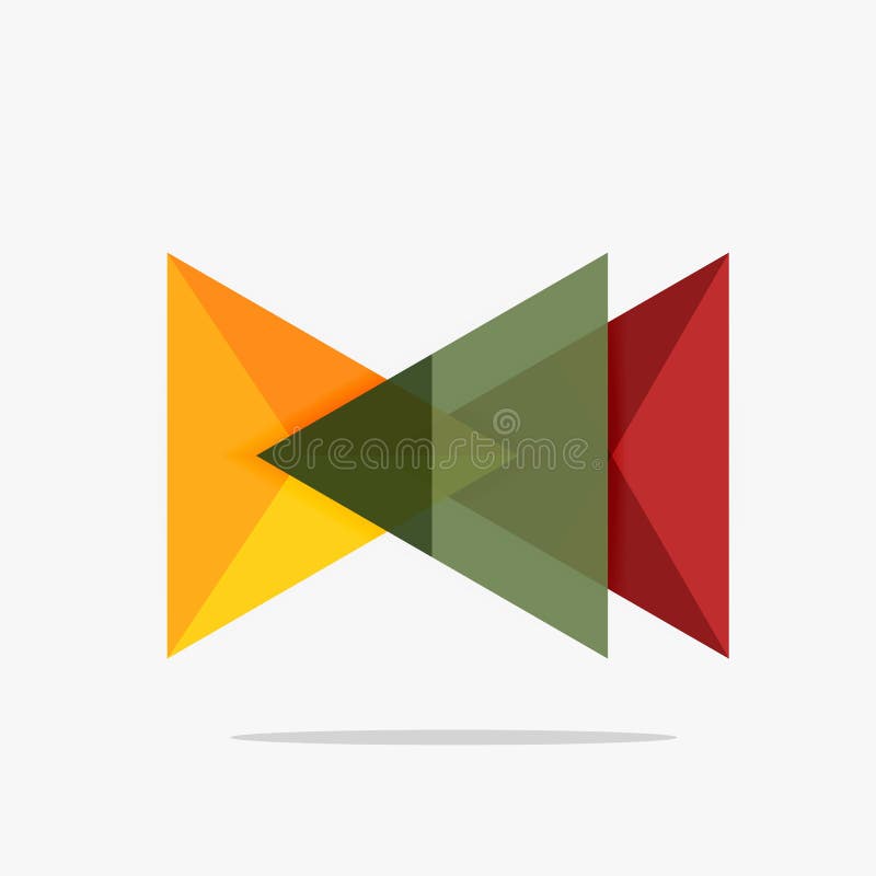 Blank Triangle Layout Business Template Stock Vector - Illustration of ...