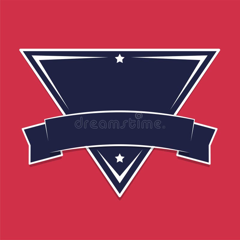 Blank Triangle Shield Shape with Ribbon - Place for Your Text Stock ...