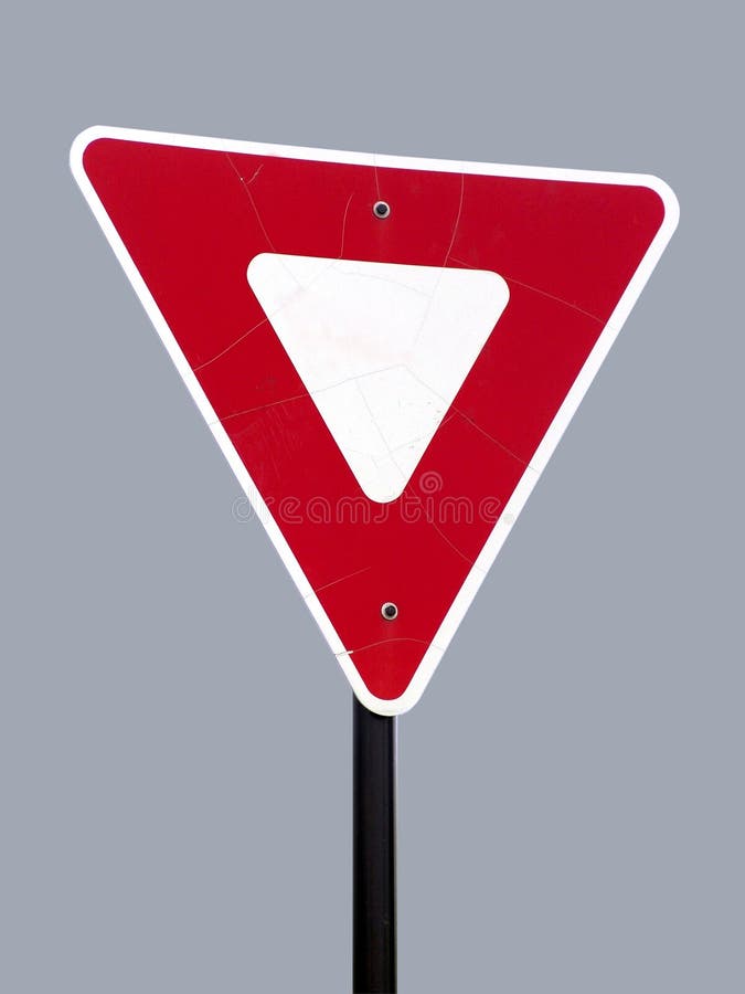 Blank Triangle Street Sign stock photo. Image of rule - 2500036