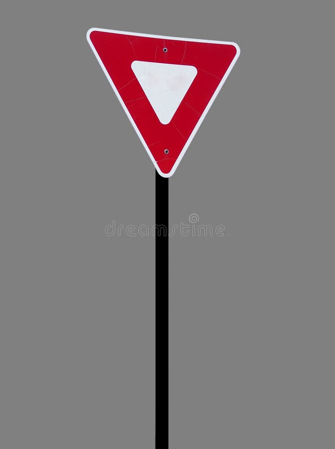 Blank Triangle Street Sign stock image. Image of word - 2500079