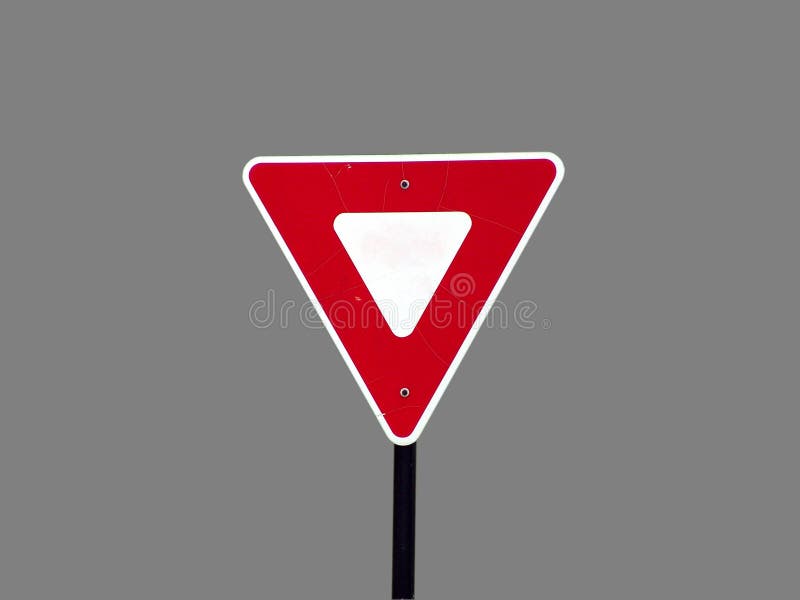 Blank Triangle Street Sign stock photo. Image of plate - 2500144