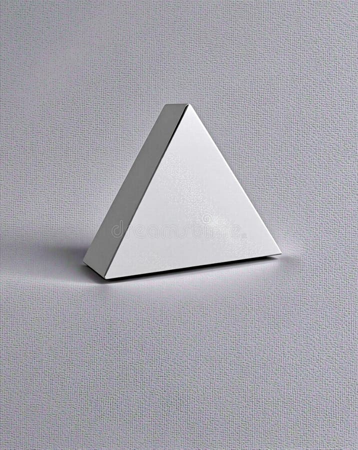 A Blank Triangular Box Placed on a Clean White Surface, Ideal for ...