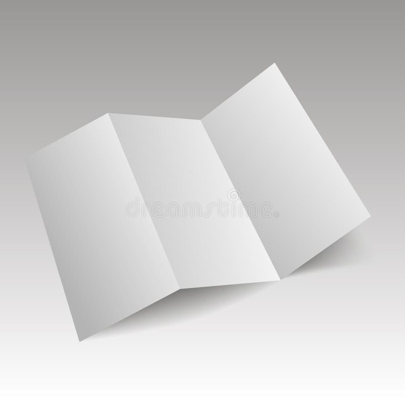 Blank Trifold Paper Brochure Mockup. Object for Design and Branding ... Blank Trifold Paper Brochure Mockup. Object for Design and Branding ...