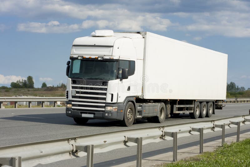 Blank truck stock image. Image of lorry, clouds, road - 5294061