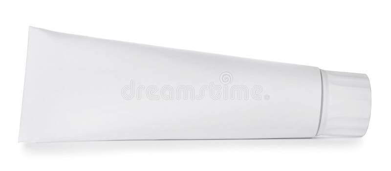 Blank Tube of Toothpaste Isolated on White Stock Image - Image of ...