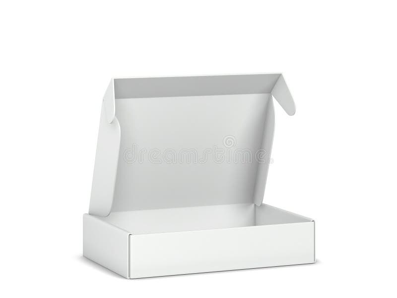 Blank Tuck in Flap Packaging Box Mockup Stock Illustration ...