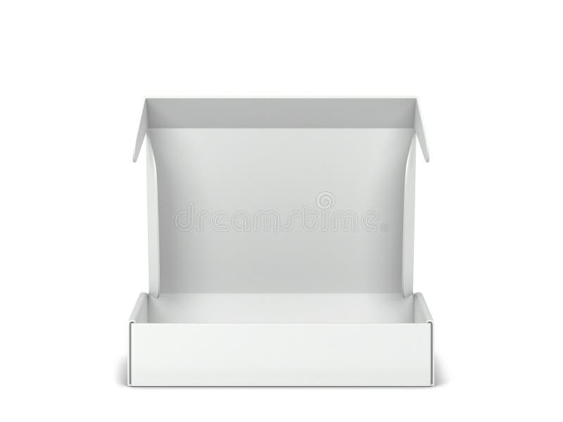 Blank Tuck in Flap Packaging Box Mockup Stock Illustration ...