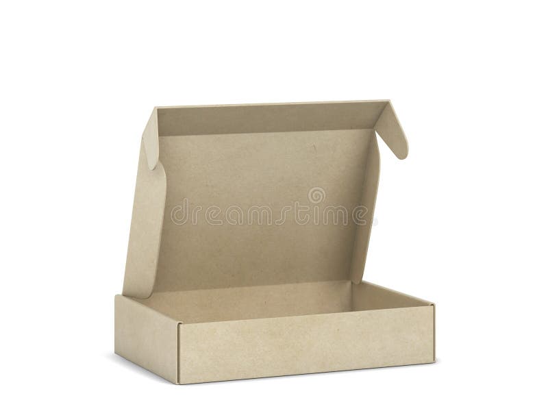 Blank Tuck in Flap Packaging Box Mockup Stock Illustration ...