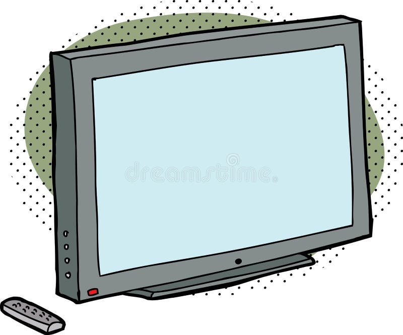 Blank TV with Remote stock vector. Illustration of vector - 44240046