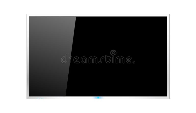 Blank Tv Screen Vector Design. Digital Wide Television Concept Stock ...
