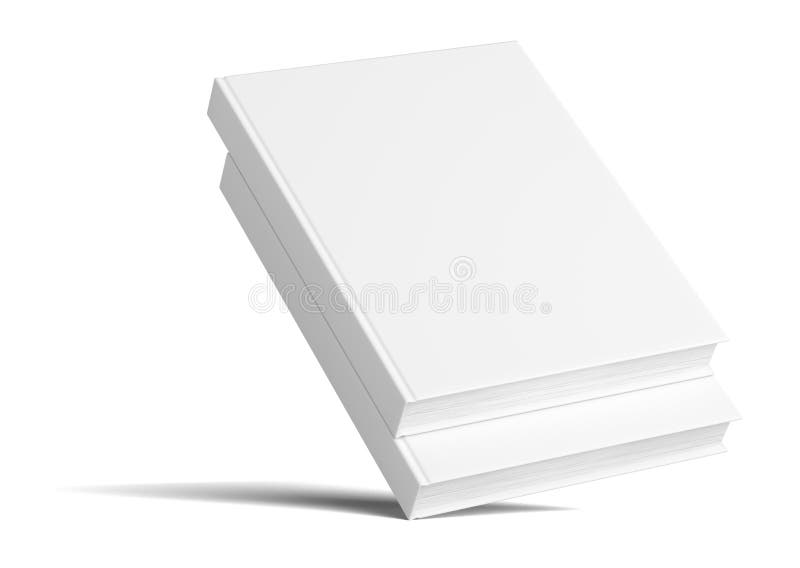 Blank Two Empty Books on Grey Studio Background Stock Illustration ...