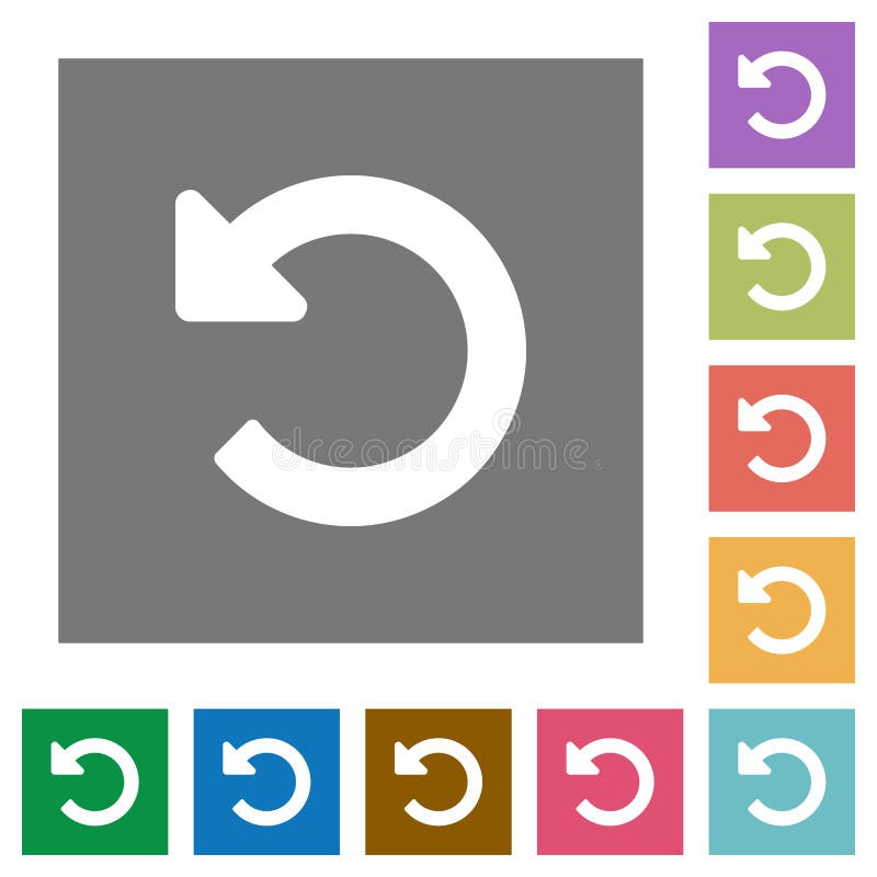 Undo Changes Media Player Icon Illustration. Black and White Icon ...