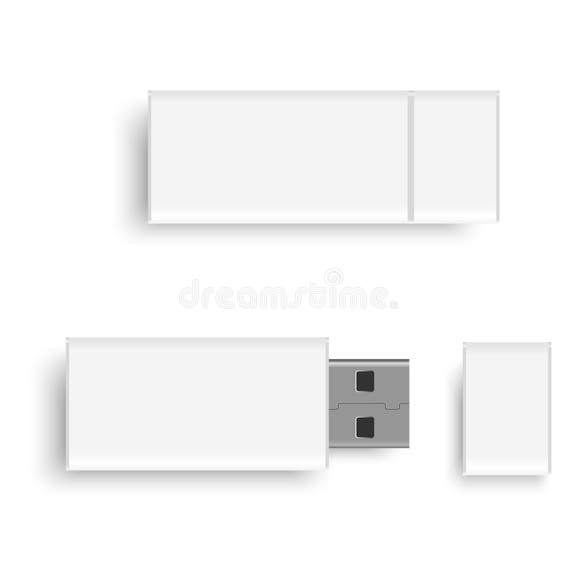 Blank Usb Drive Design Mock Up. Vector Stock Vector - Illustration of ...