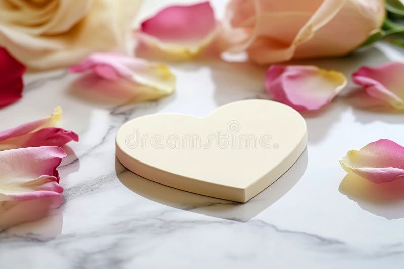 Blank Valentine S Card in the Shape of a Heart for a Romantic Message ...