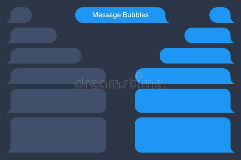 Blank Various Message Bubbles. Chat or Messenger Speech Bubble. SMS ...