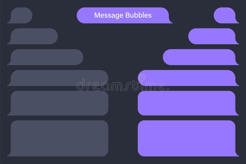 Blank Various Message Bubbles. Chat or Messenger Speech Bubble. SMS ...