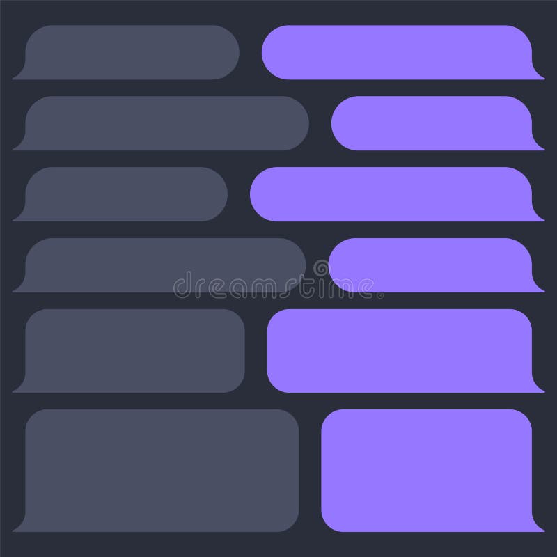 Blank Various Message Bubbles. Chat or Messenger Speech Bubble. SMS ...