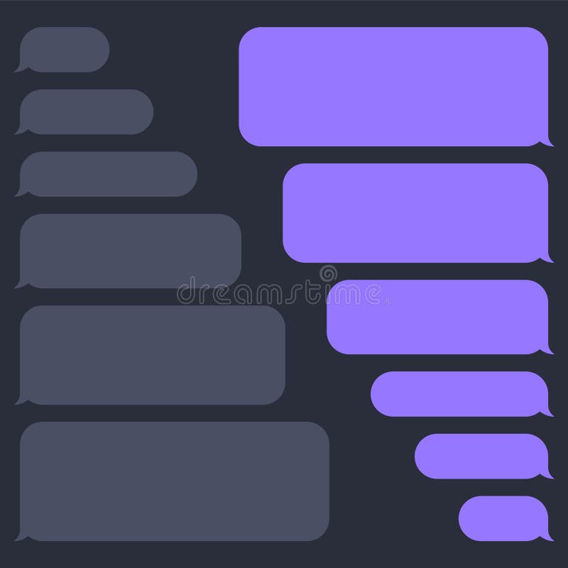Blank Various Message Bubbles. Chat or Messenger Speech Bubble. SMS ...