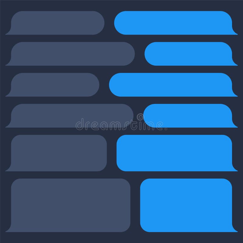 Blank Various Message Bubbles Chat Or Messenger Speech Bubble Sms Text Frame Short Message