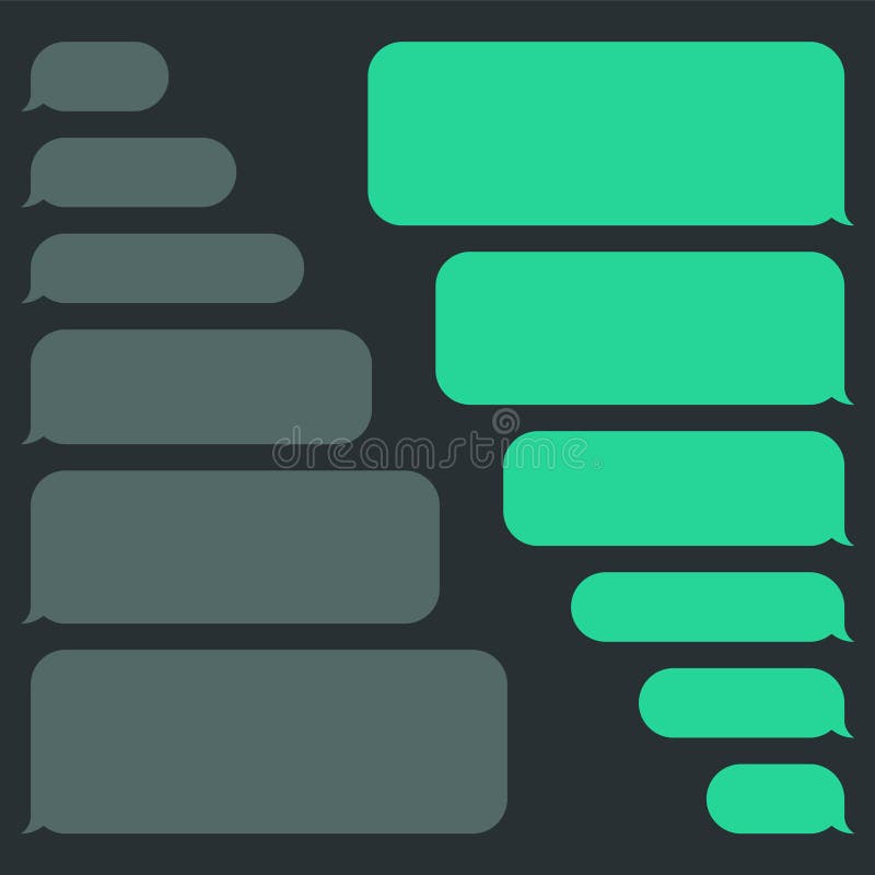 Blank Various Message Bubbles. Chat or Messenger Speech Bubble. SMS ...
