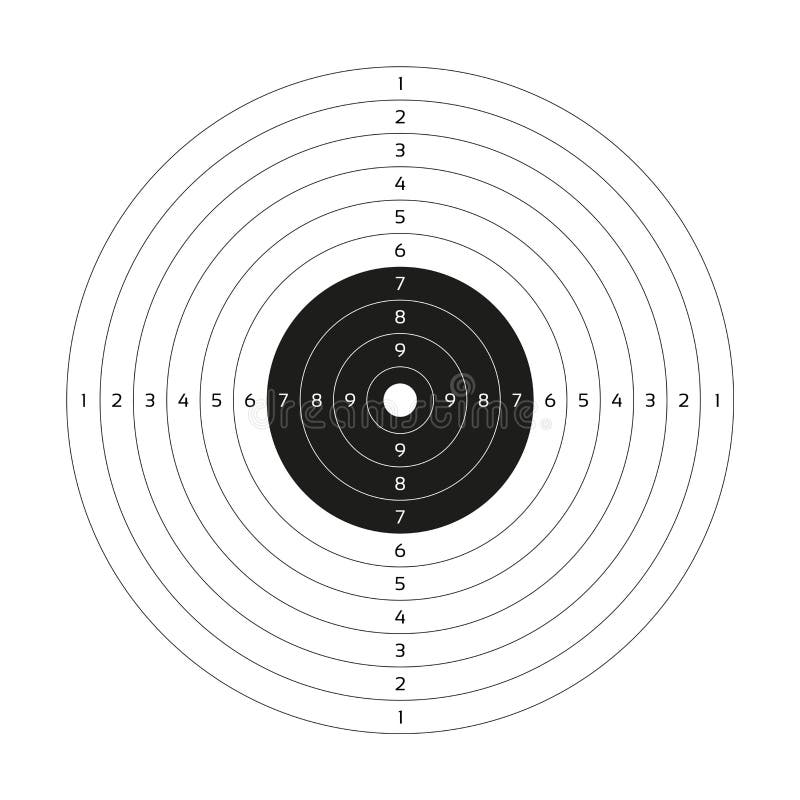Blank Vector Gun Target, Paper Shooting Target, Blank Template Stock ...
