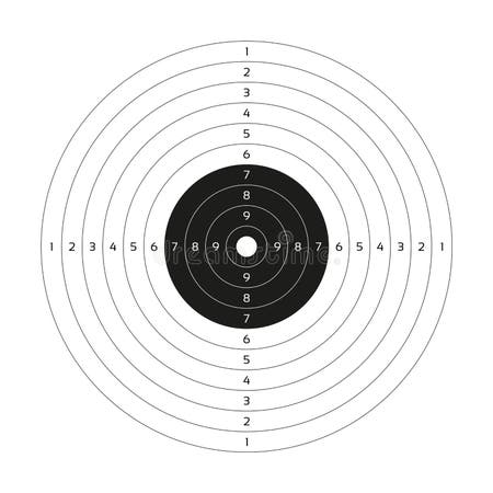 Blank Vector Gun Target, Paper Shooting Target, Blank Template Stock ...