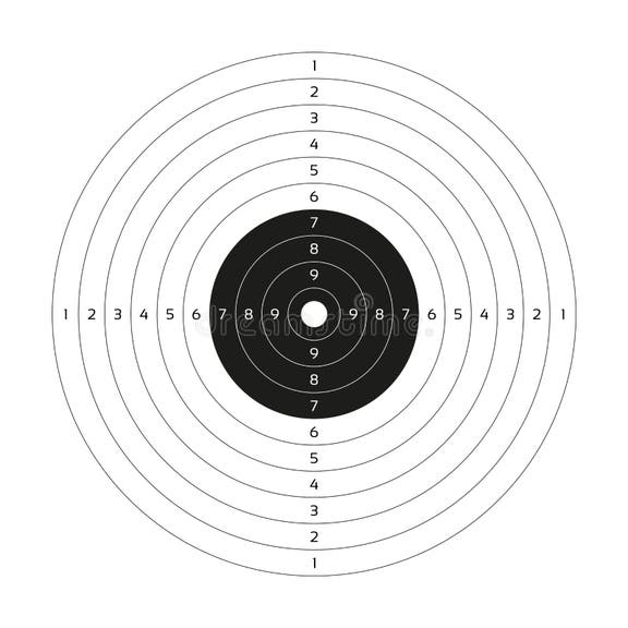 Blank Vector Gun Target, Paper Shooting Target, Blank Template Stock ...