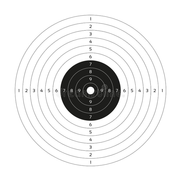 Blank Vector Gun Target, Paper Shooting Target, Blank Template Stock ...