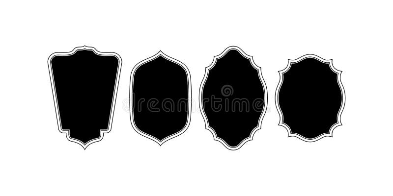 Blank Vector Label Shapes stock illustration. Illustration of graphic ...